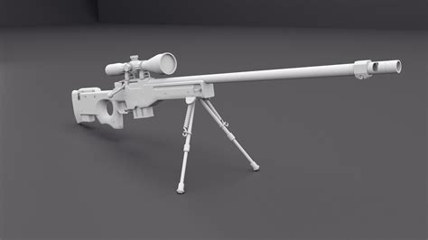 AWM Sniper Rifle D Model On Behance