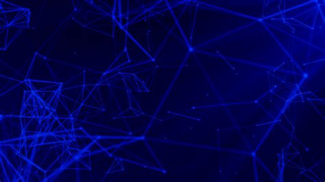 Plexus Of Abstract Neon Geometrical Lines With Moving Triangles And Dots Motion 3d Colorful