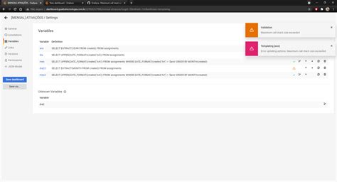 Error Updating Options Maximum Call Stack Size Exceeded · Issue 35468 · Grafanagrafana · Github