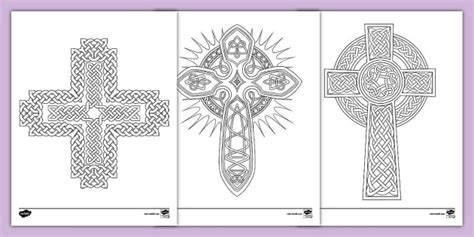 Celtic Cross Coloring Sheets