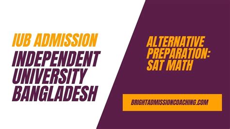 Iub Iub Admission Iub Admission Test Independent University Bangladesh Bright Coaching