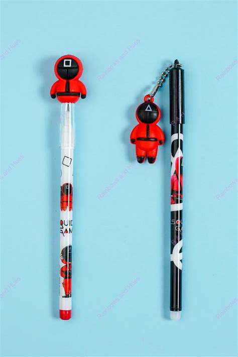 R H SQUID GAME PEN AND PENCIL COMBO OF Rainbows And Hues