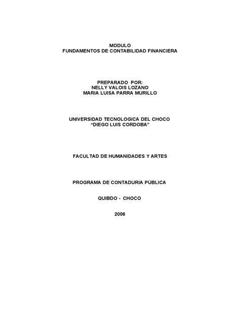 Modulo Fundamentos De Contabilidad Finan Pdf