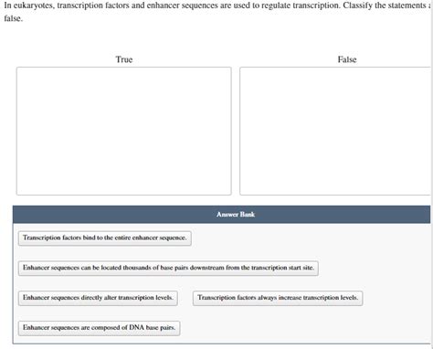 Solved In Eukaryotes Transcription Factors And Enhancer