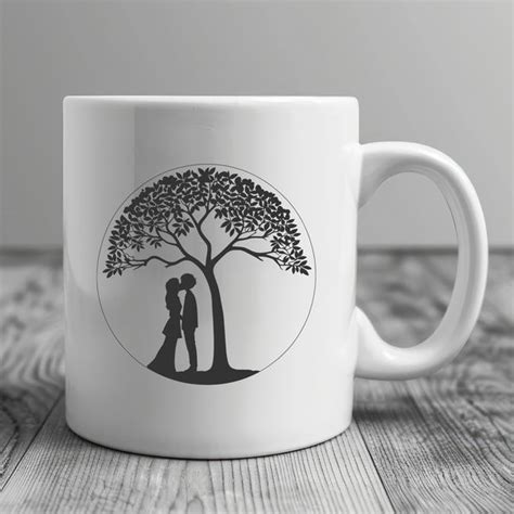 Free Lovers Tree Svg Clip Art For Valentines Day And Weddings