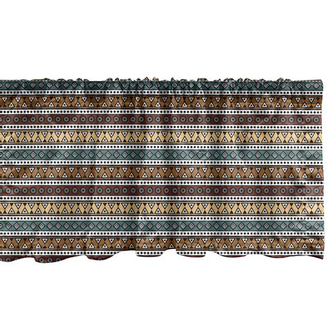 Ambesonne Boho Window Valance Shapes Pattern 54 X 12 Multicolor