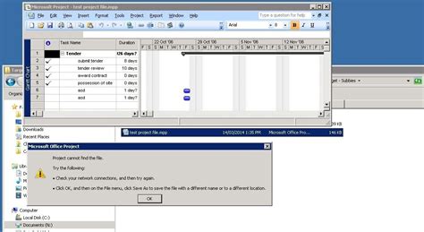 Error Saving Project Files To Network Drive Project Not Seeing Last Location Software