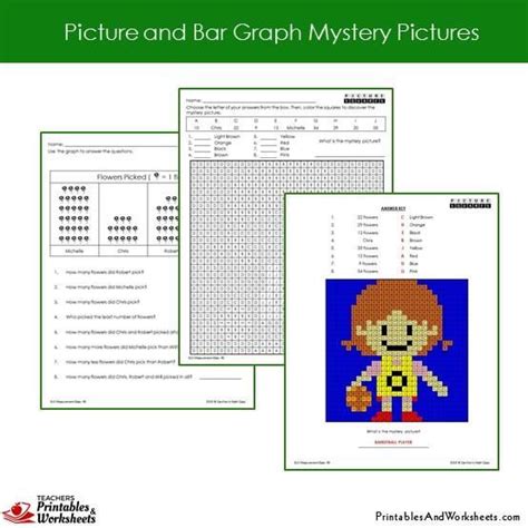 Nd Grade Picture Graph And Bar Graph Mystery Pictures Coloring Worksheets Picture Graphs Bar