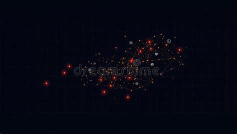 Abstract Network Data Visualization Showing Connections Stock Illustration Illustration Of