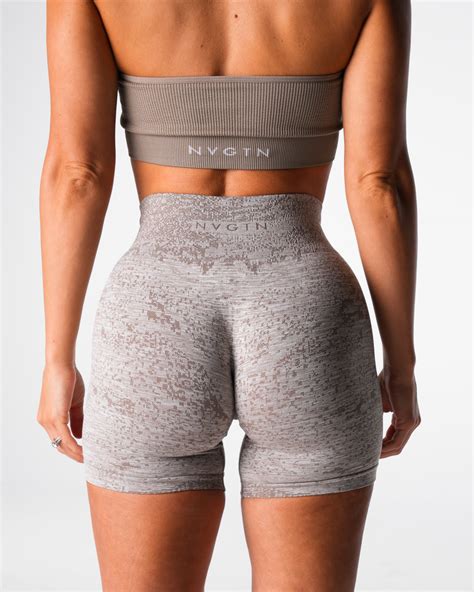 Nvgtn Digital Seamless Shorts Taupe Nvgtn Digital Seamless Shorts Taupe