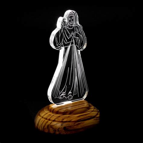 Statue Of Merciful Jesus With Led Light