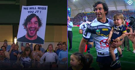 Johnathan Thurston Receives Standing Ovation In Touching Nrl Farewell From Cbus Super Stadium
