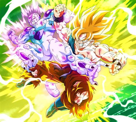 Goku Ssj 1 Vs Freezer Ilustración De Dragón Personajes De Dragon Ball Dragones