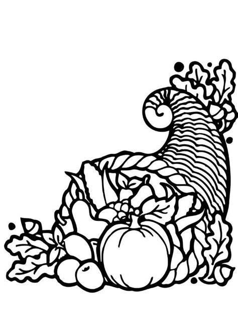 Cornucopia Clip Art Black And White
