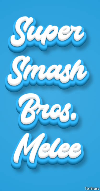 Super Smash Bros Melee Text Effect And Logo Design Videogame