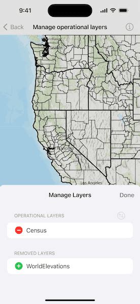 Manage Operational Layers ArcGIS Maps SDK For Swift Esri Developer