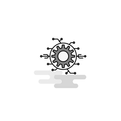 Setting Gear Web Icon Flat Line Filled Gray Icon Vector 14289710 Vector Art At Vecteezy
