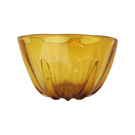 Gold Fluted Glass Bowl Ora Gallery