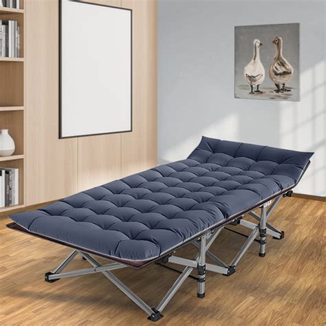 Jtangl Lits De Camp De Voyage Portables Avec Coussin En Coton Perlé Pour La Maison Le Bureau