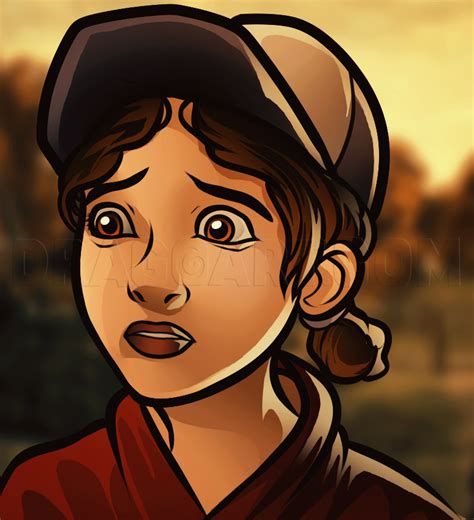 How To Draw Clementine The Walking Dead Drawing Step By Step By