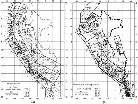 Peruvian Seismic Sources A Shallow Subduction And Crustal Sources Download Scientific