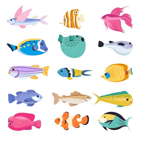 Premium Vector Fish Types For Aquarium Tropical Species Vector