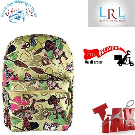 16in Moana Large School Backpack All Over Prints 100 Authentic Bag