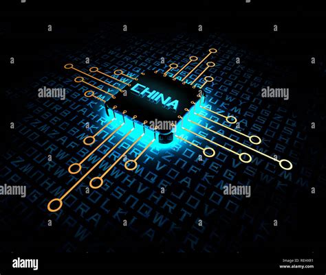 Chinas Electronic Chip Technology Network Data Transmission And