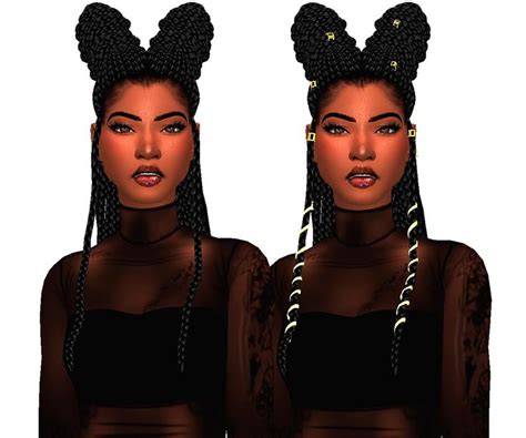 Ebonix Kenya Sims Hair Sims 4 Afro Hair Sims 4 Black Hair