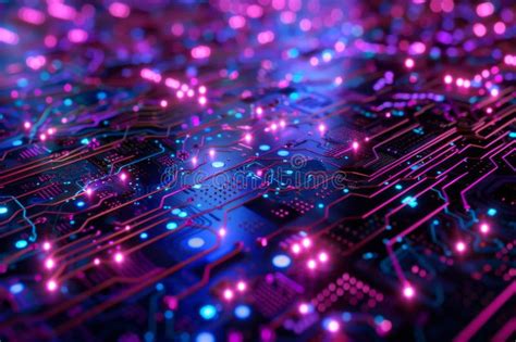 Abstract Glowing Circuit Board Pattern Stock Illustration Illustration Of Futuristic