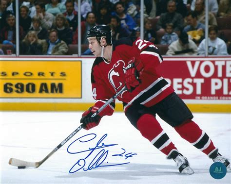 Autographed Lyle Odelein 8x10 New Jersey Devils Photo Main Line