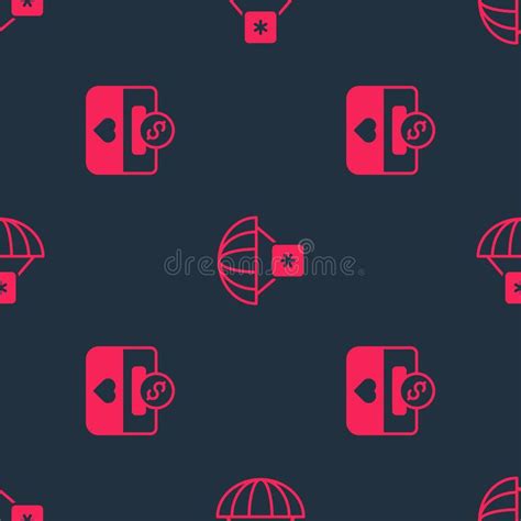 Set Donation And Charity And Humanitarian Aid On Seamless Pattern