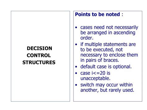 decision control structure in c powerpoint slides learnpick india