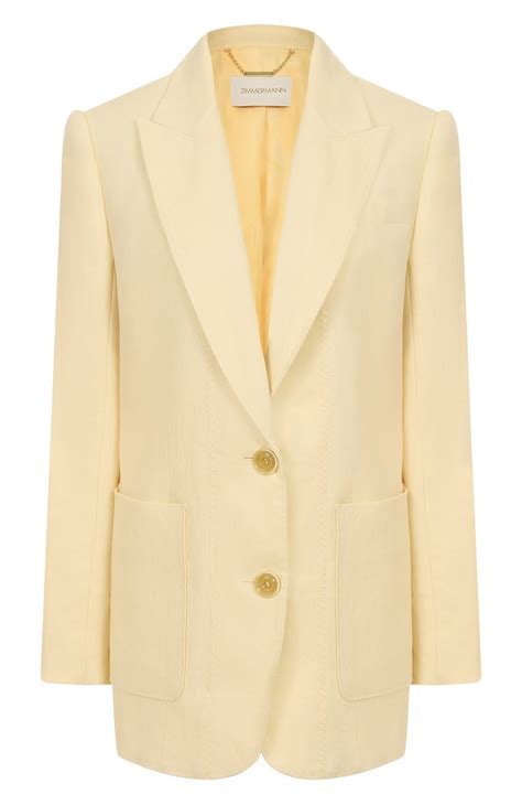 Женский желтый жакет из шерсти и хлопка Miu Miu купить в интернет магазине ЦУМ арт Mh1708 Grv