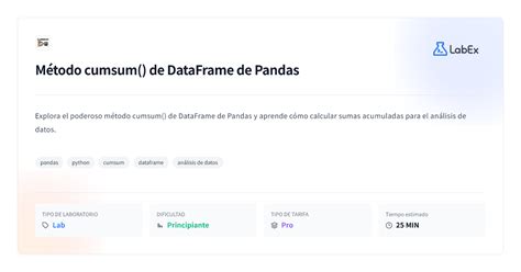 Dominando El Método Cumsum De Dataframe De Pandas Labex