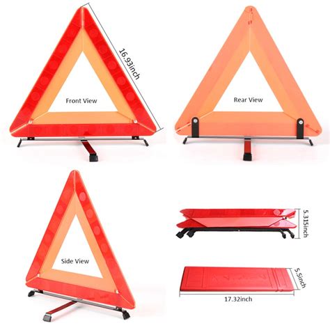 Emergency Warning Triangle Kit Safety Triangle Sign
