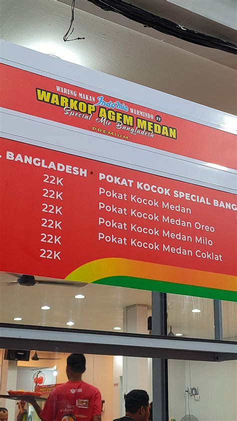 Menu At Warkop Agem Medan Spesial Mie Bangladesh Cabang Batam