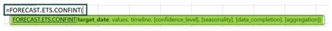 forecast ets confint excel examples how to use