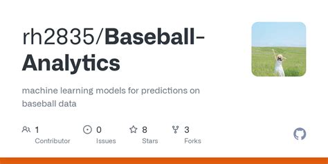Github Rh2835baseball Analytics Machine Learning Models For Predictions On Baseball Data