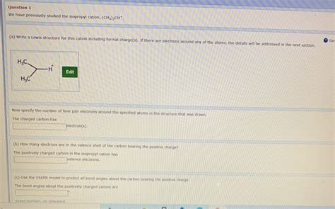 Solved Question 1 We Have Previously Studied The Isopropyl