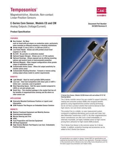 C Series Core CS CM Prod Spec