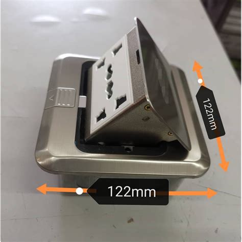 Ready Stock 13a Stainless Steel Floor Switch Socket Free 3x3 Base Metal Box Shopee Malaysia
