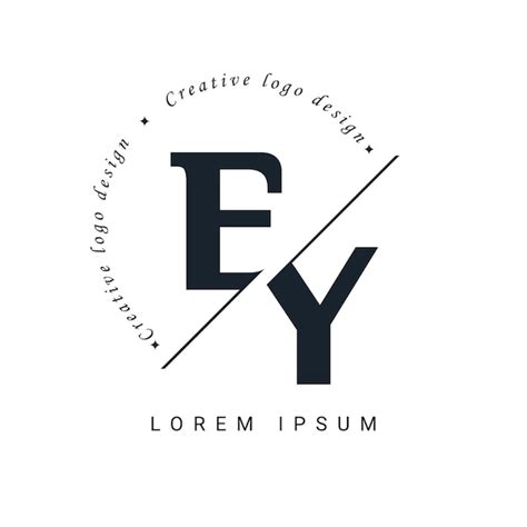 Premium Vector Ey Letter Logo Design With A Creative Cut Creative