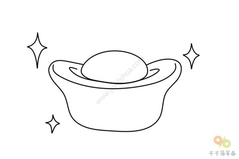 金元宝挂件简笔画图片 春节简笔画