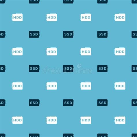 Set Ssd Card And Hard Disk Drive Hdd On Seamless Pattern Vector Stock Vector Illustration Of