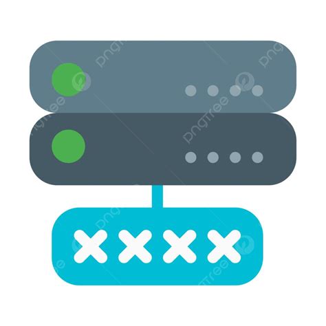 Server Password Encryption Lock Safe Encryption Database Network Png