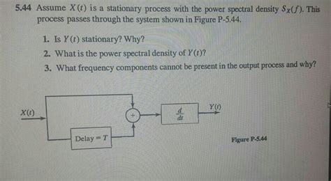 Solved Assume X T Is A Stationary Process With The Power