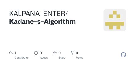 GitHub KALPANA ENTER Kadane S Algorithm