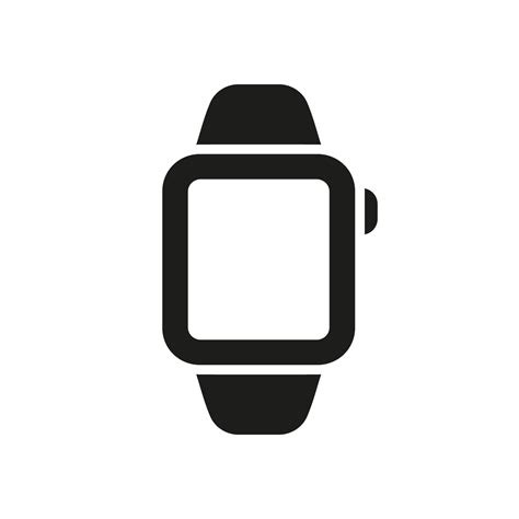 Square Electronic Wearable Smartwatch With Screen Glyph Pictogram