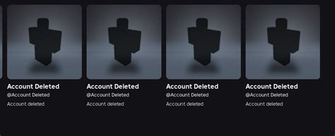 Deactivated Users Show As Account Deleted On The Roblox App Roblox Application And Website
